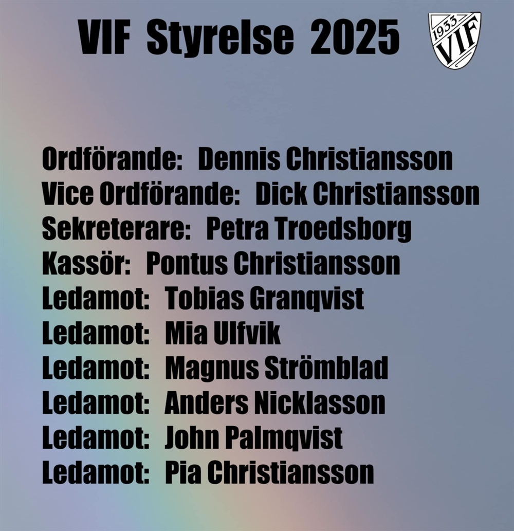 Ny styrelse Vankiva IF 2025 / Vankiva IF