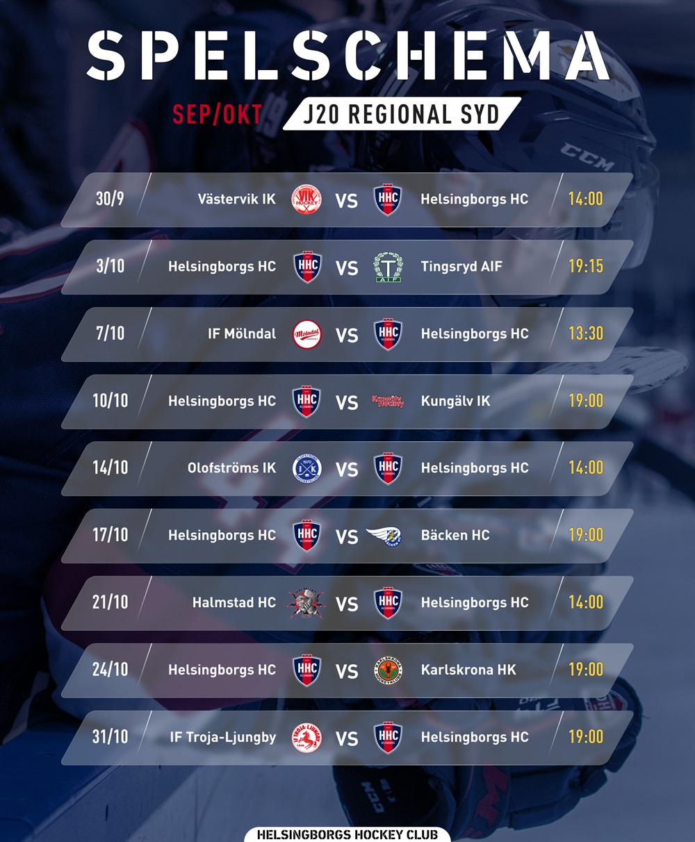 Spelschema och information kring J20 Regional Syd / Helsingborgs HC ...