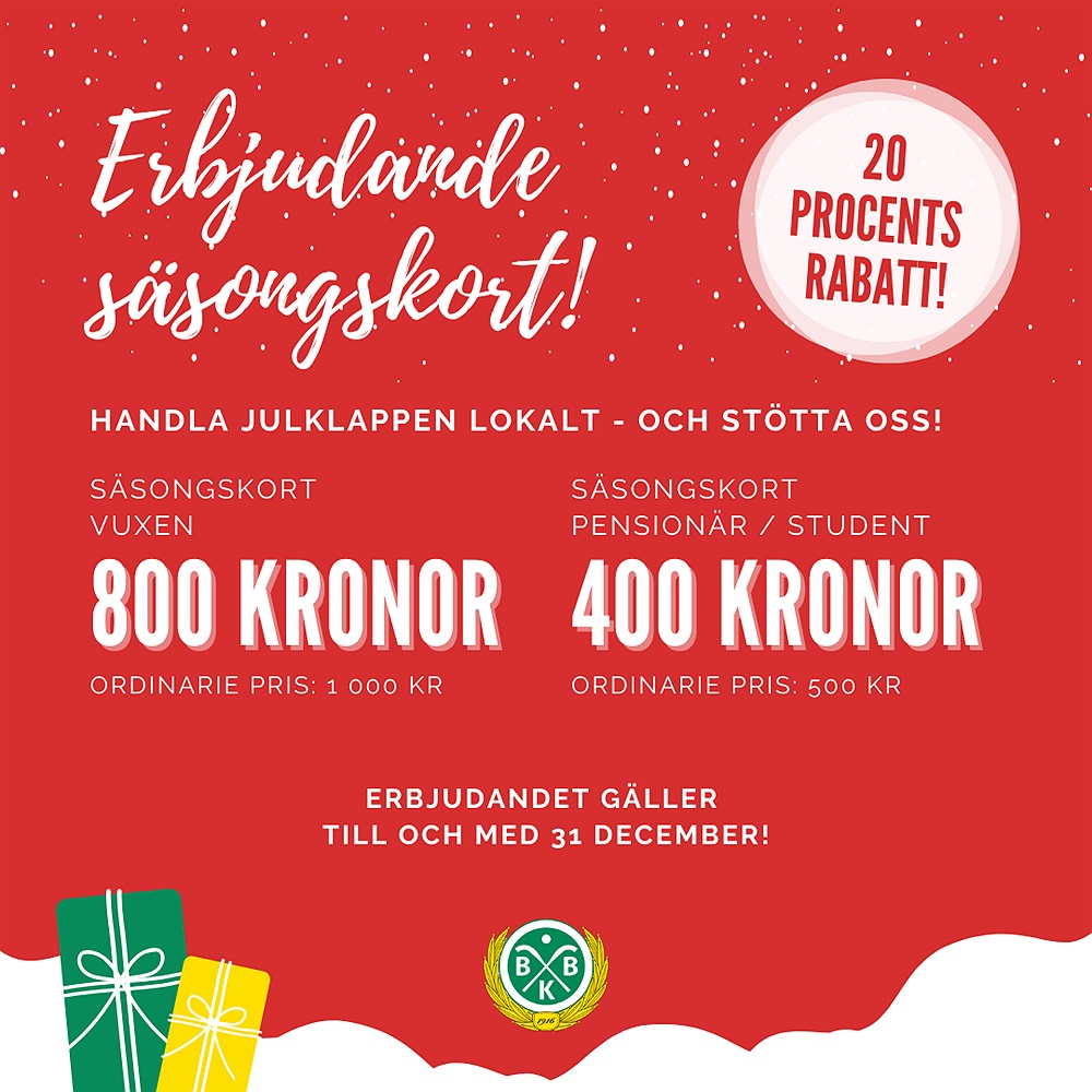 Erbjudande säsongskort / Bodens BK FF - A-laget