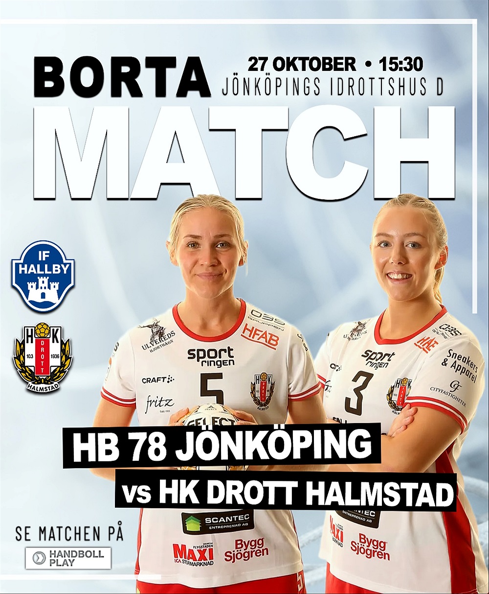 Damlaget spelar borta - Se matchen på Handboll Play / HK Drott