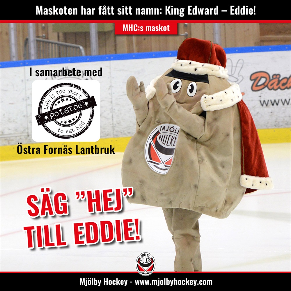MHC:s maskot har fått sitt namn - säg "hej" till King Edward! / Mjölby HC