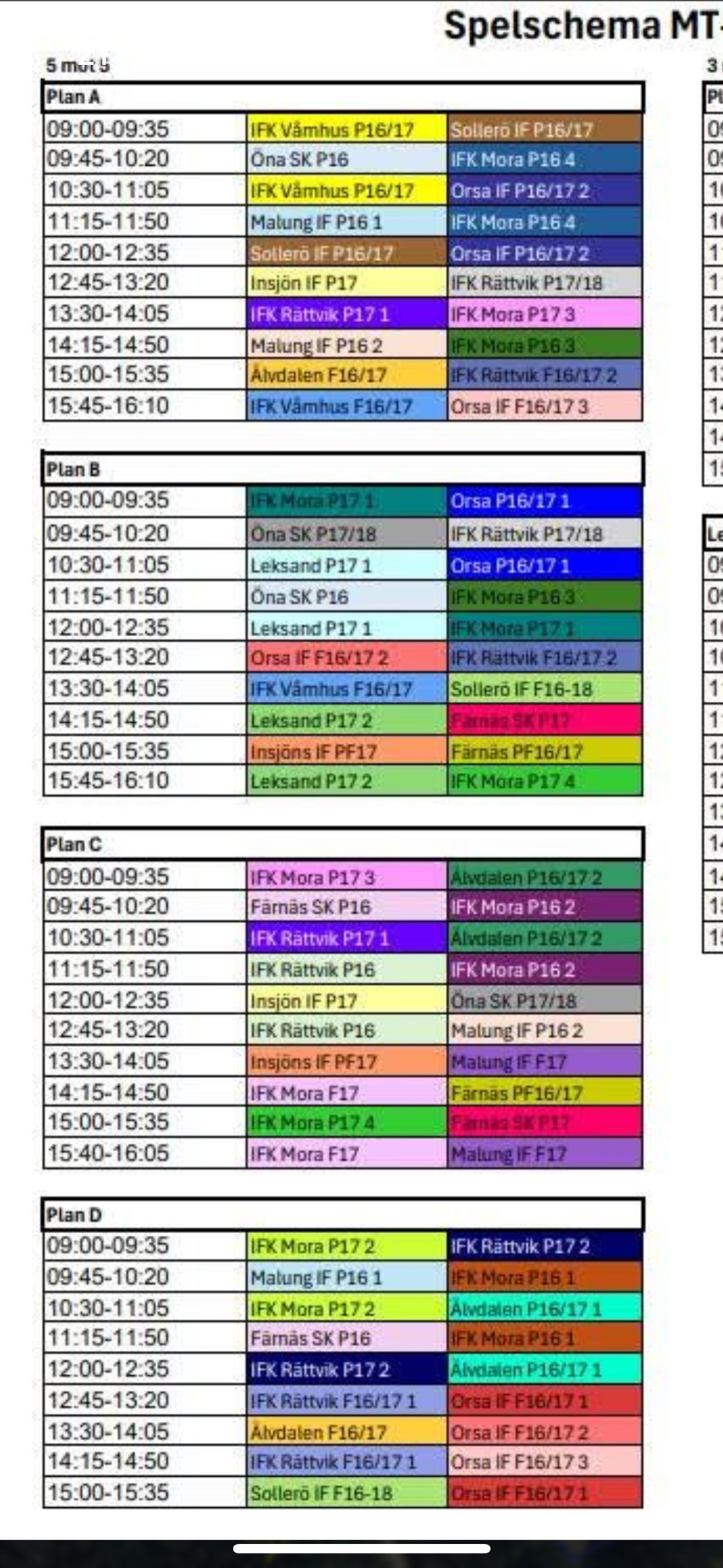 MT-cup Öna info / Orsa IF FK - Pojkar 16/17