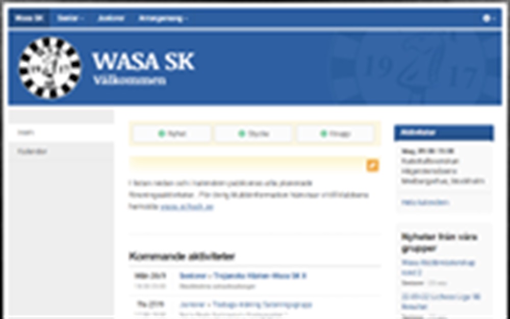 Information "Systemet Svenskalag" / Wasa SK - Seniorer
