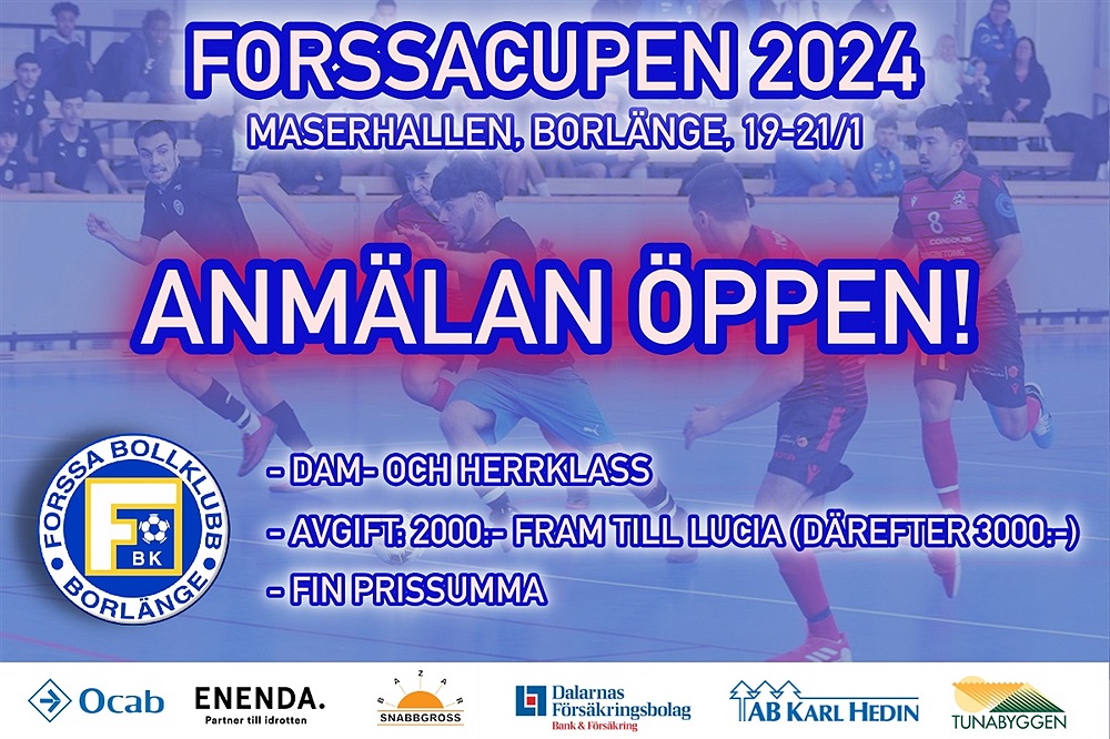 Forssacupen 2024 har öppnat upp för anmälan! / Forssa BK