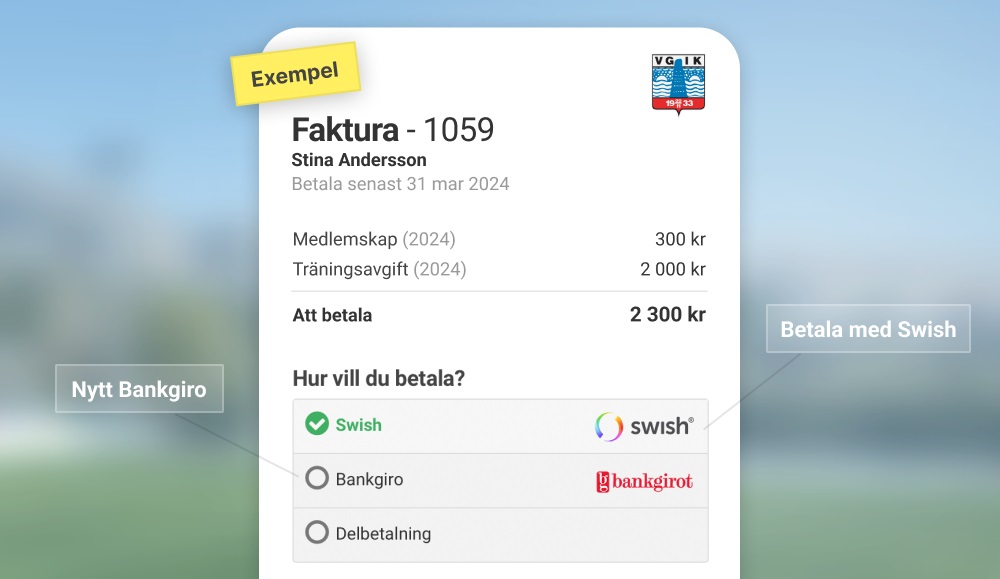 Nyhet inför 2025: Medlems- & träningsavgifter faktureras via Svenskalag / Vittsjö GIK