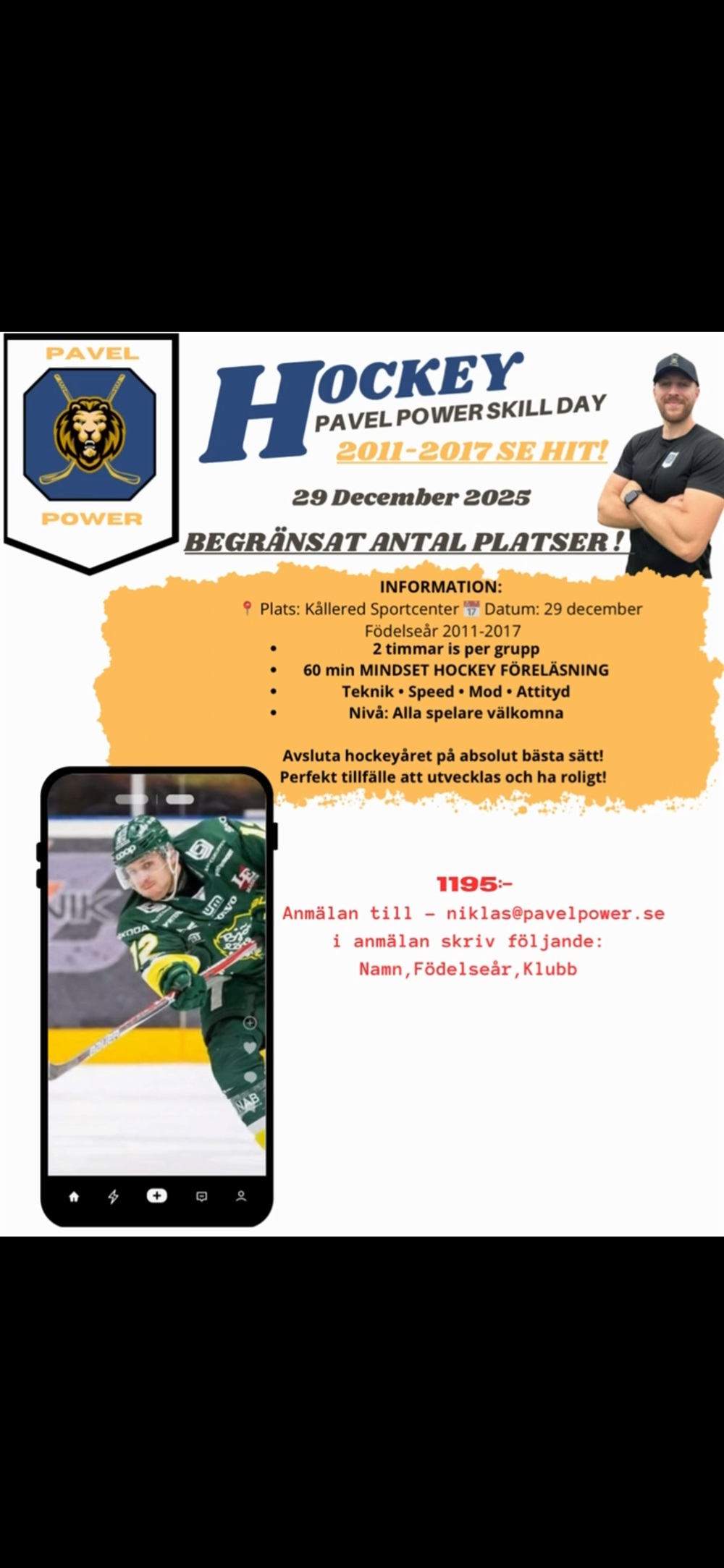 Camp med Pavel Power - Inställd / Kållered SK - Hockey