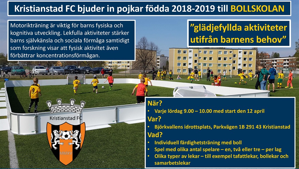 Inbjudan till Bollskola! / Kristianstad FC