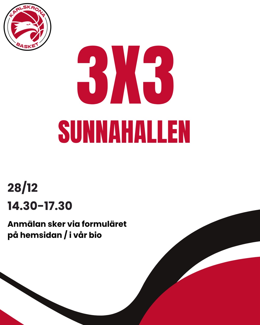 3v3-turnering i mellandagarna! / Karlskrona Basketklubb