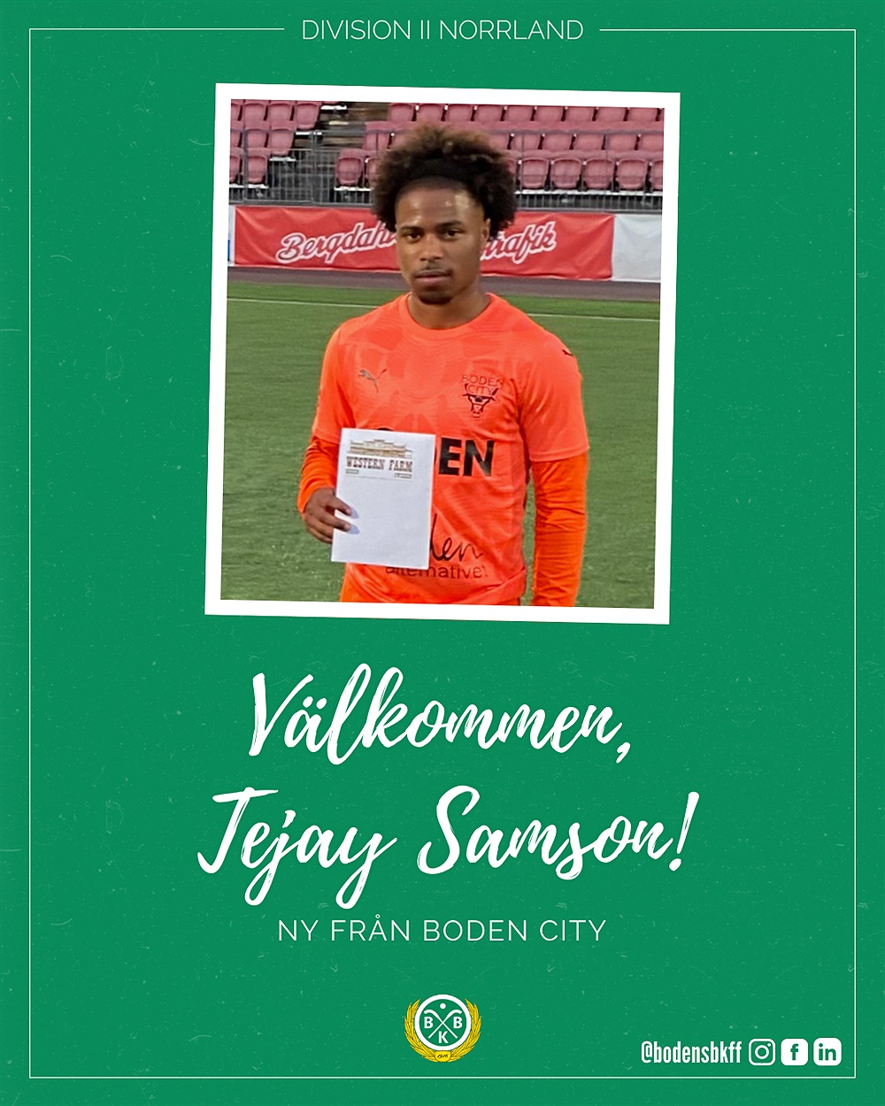 BBK Fotboll värvar från Boden City / Bodens BK FF - A-laget