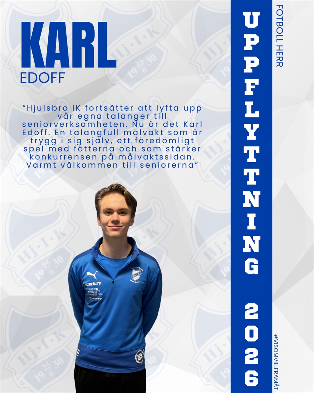 Uppflyttning till Herrlaget! / Hjulsbro IK - Fotboll - Herr
