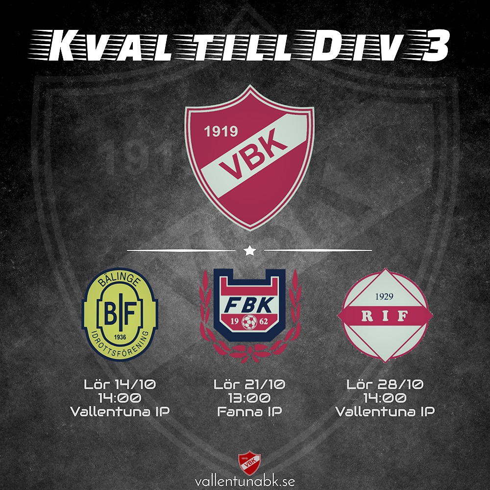 Väntan är över - Kval till Division 3! / Vallentuna Fotboll